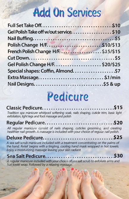 Premium Menu Booklets – Printing for Nails – Printing for Nails Salon
